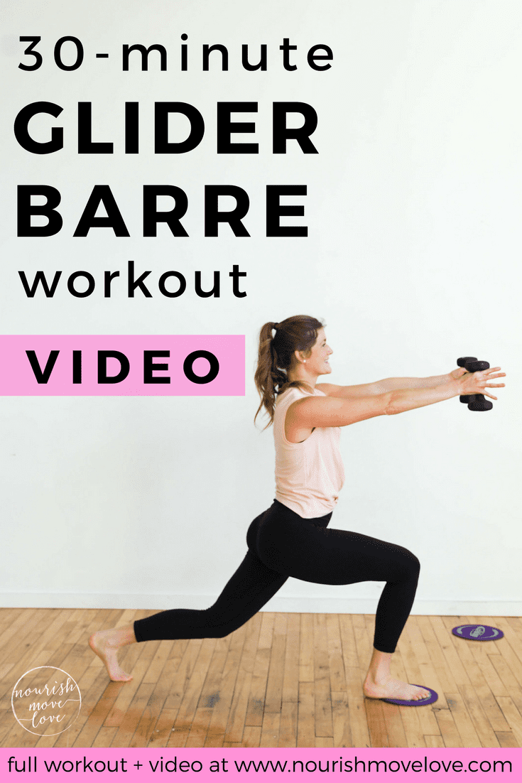 At Home Glider Disc Barre Workout Nourish Move Love