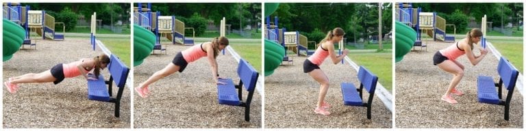 Bodyweight Bench HIIT Workout (Video) | Nourish Move Love