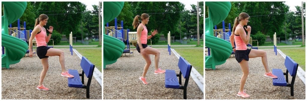 Bodyweight Bench HIIT Workout (Video) | Nourish Move Love