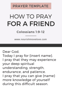How to Pray for a Friend: 5 Ways to Pray for Friends | Nourish Move Love