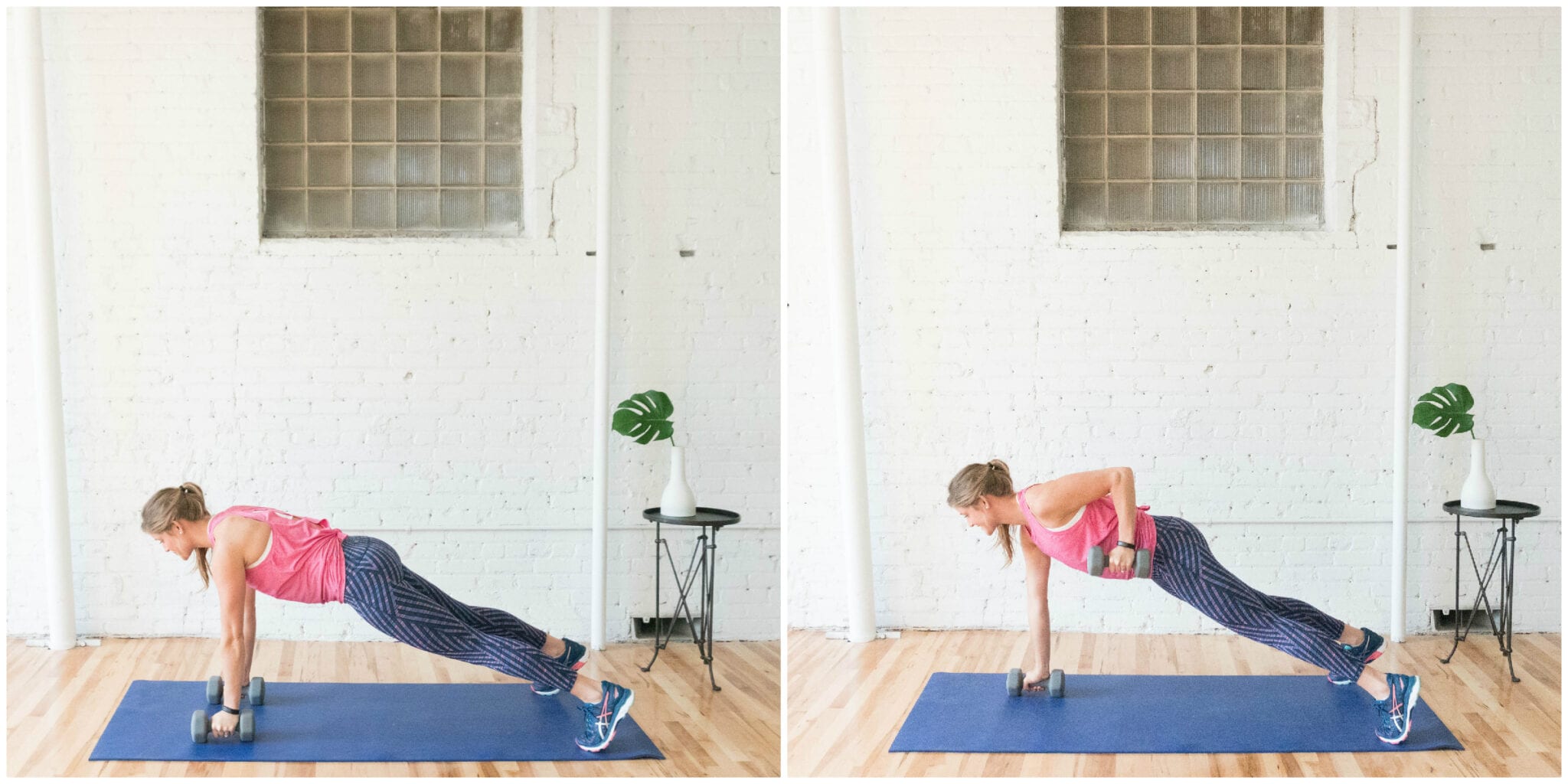 plank rows | back exercises - Nourish, Move, Love