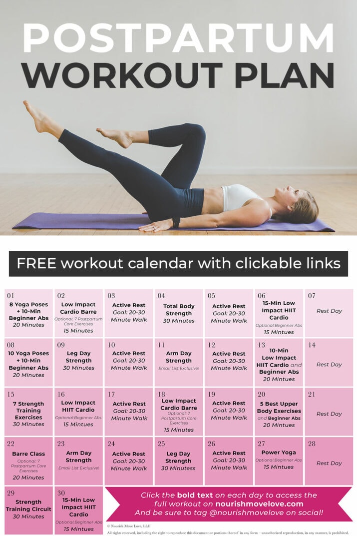 Postpartum Fitness Plan