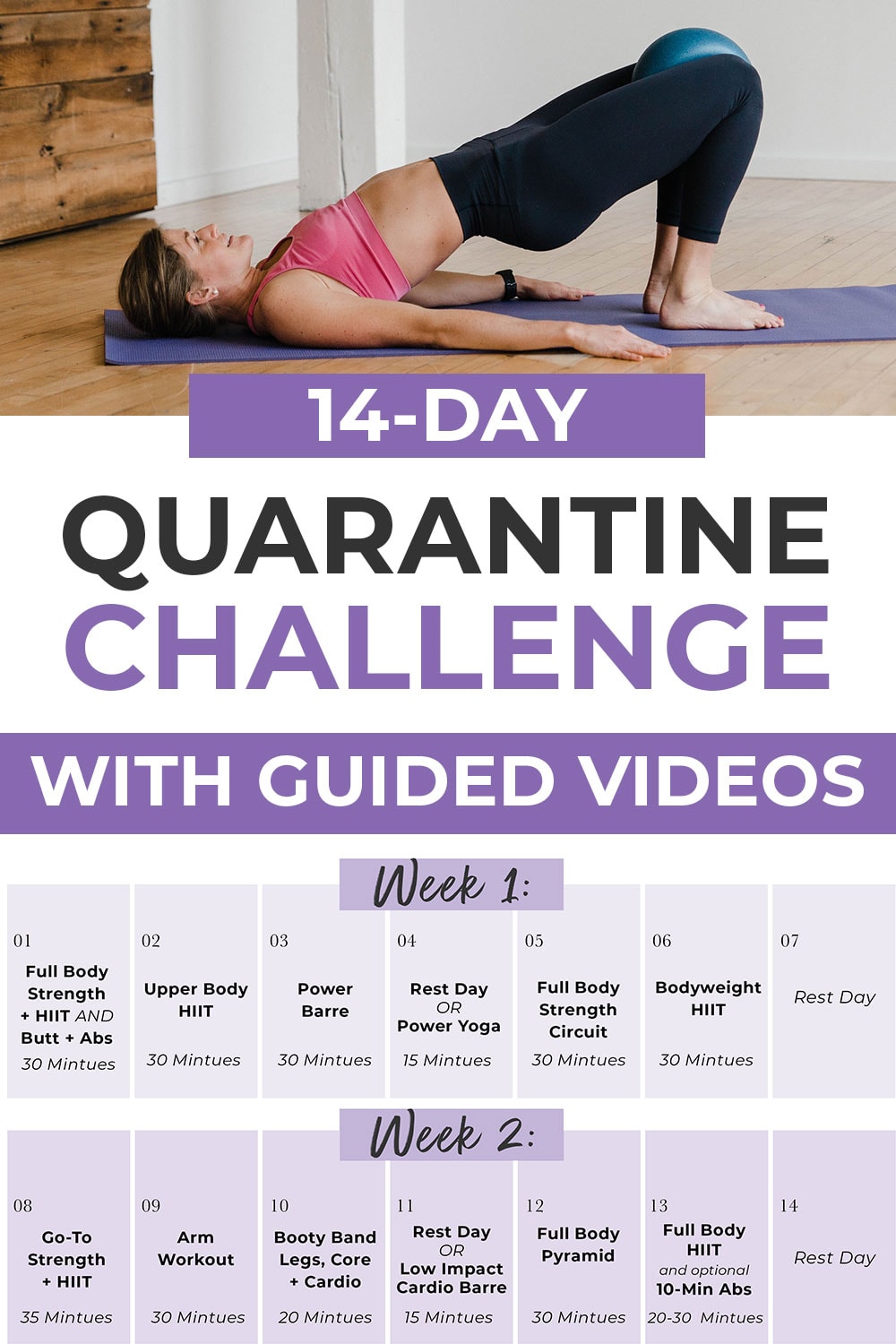 14-Day Workout Challenge + Full Body Workout Plan | Nourish Move Love