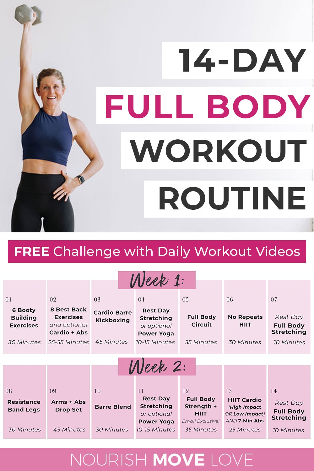 Free 14 Day Workout Plan Pdf Nourish Move Love