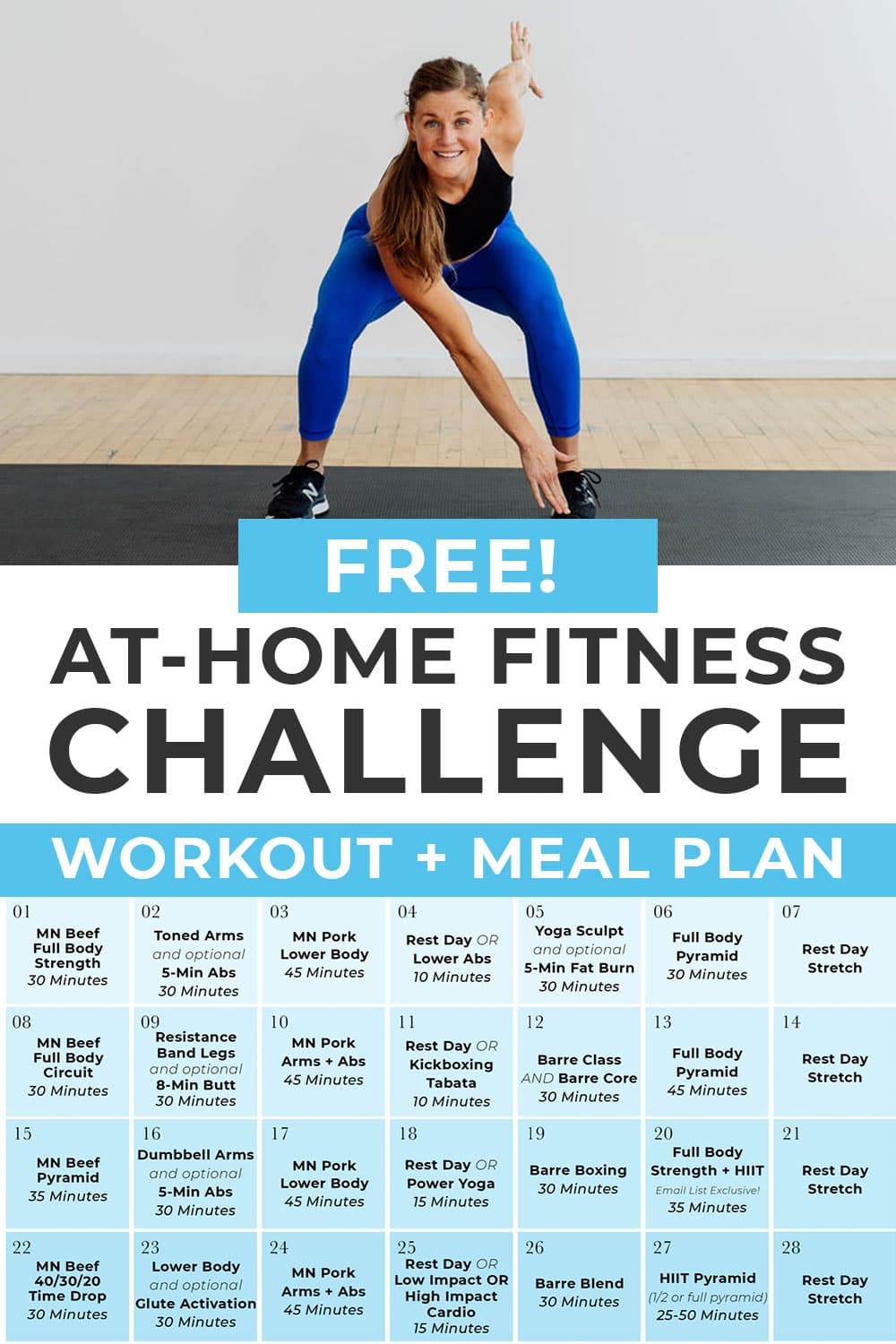 30 Minute 4 Weeks Of The Prep Workout Calendar For Gym Morning Workout Routine