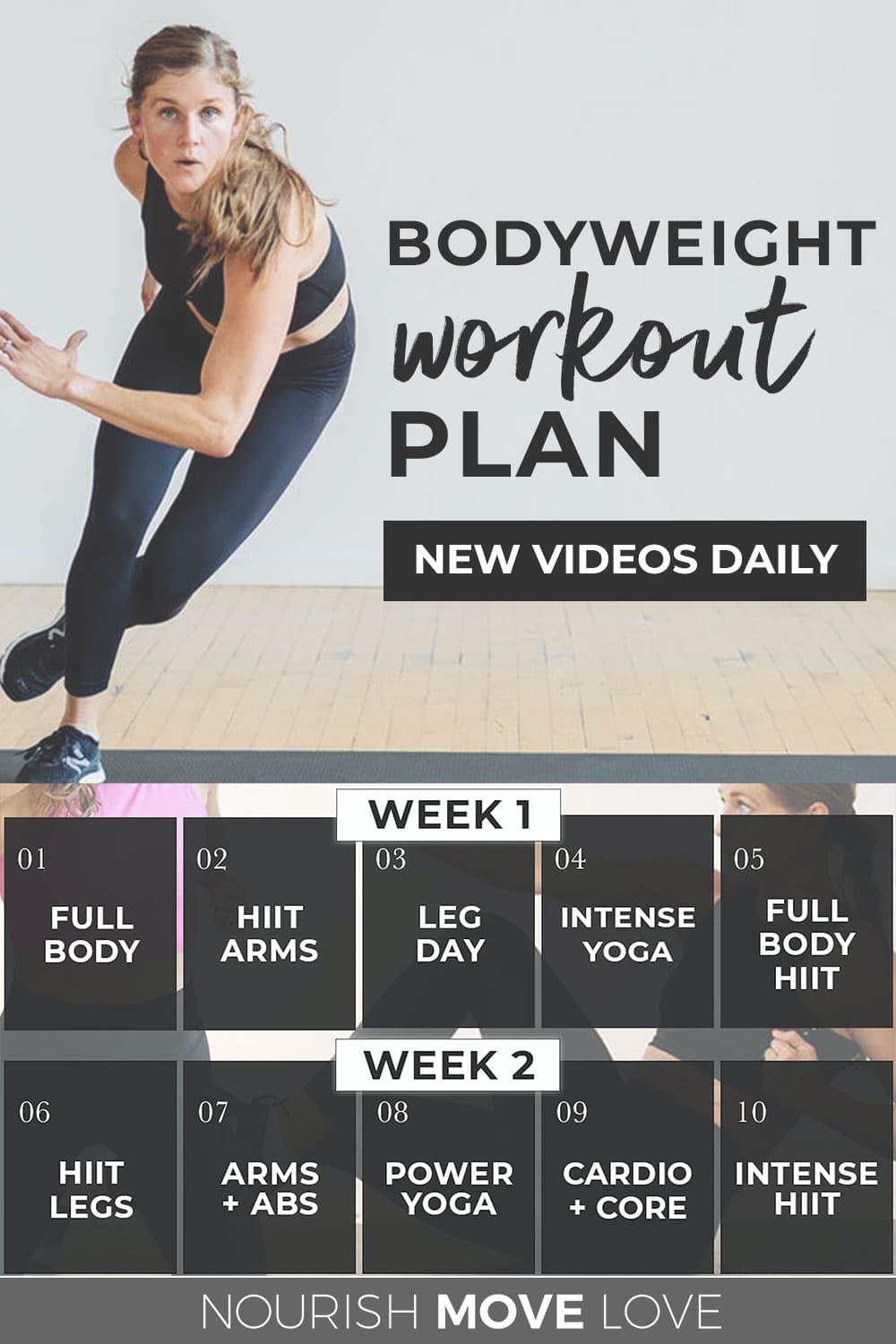 Zero30 Bodyweight Workout Plan (FREE PDF) | Nourish Move Love