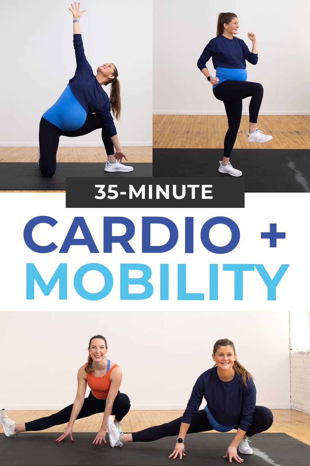 35-Minute Prenatal Cardio + Mobility Workout