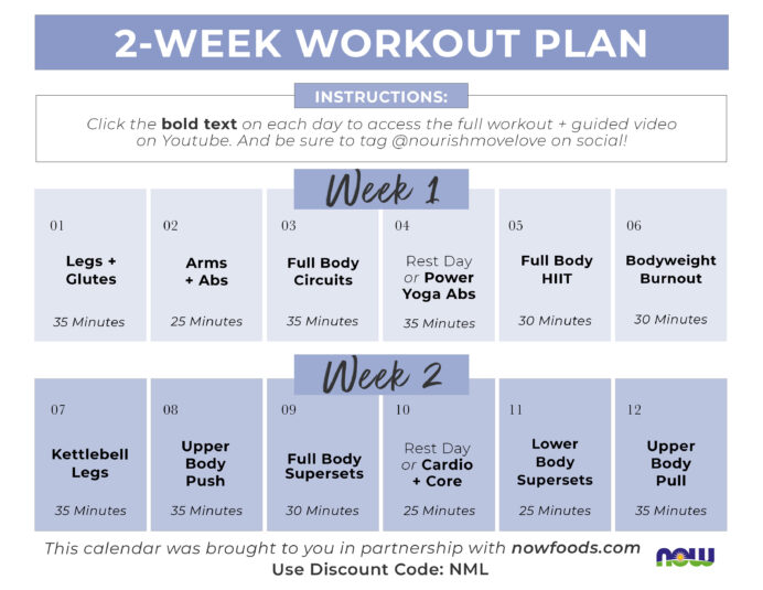 Best YouTube Workouts: 2-Week Challenge | Nourish Move Love