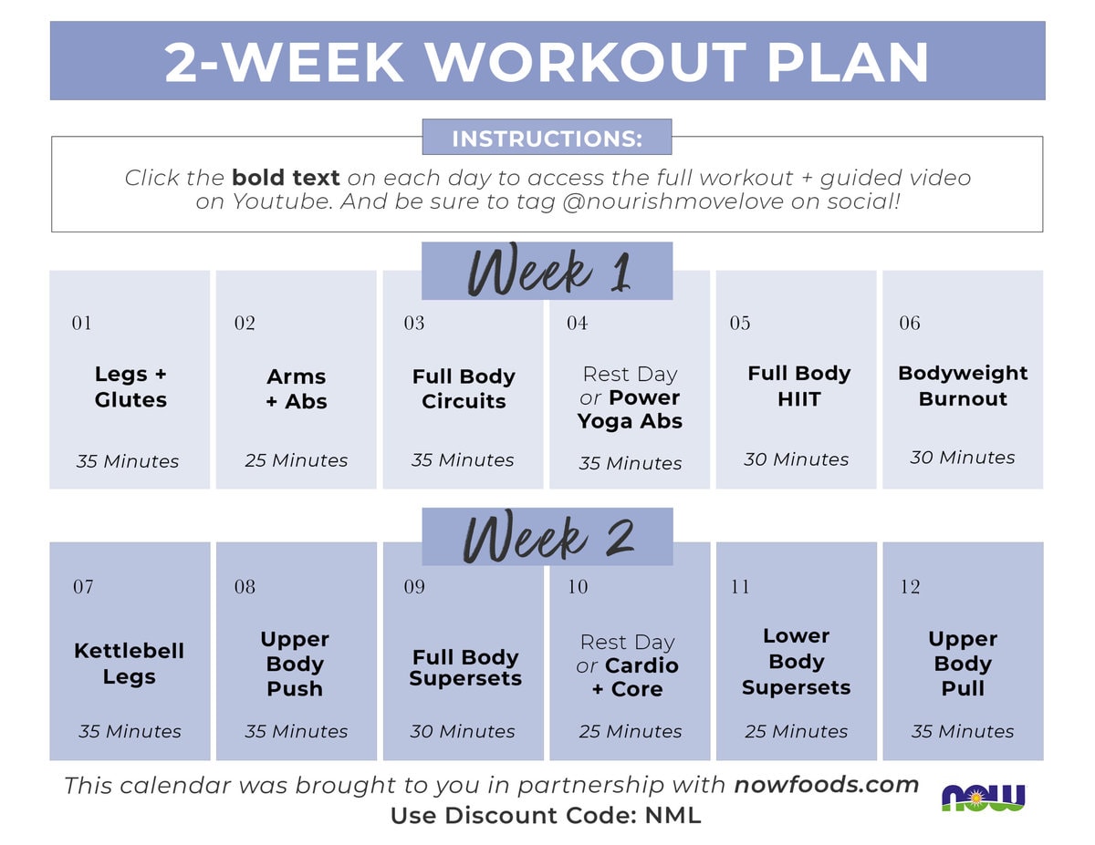 Best YouTube Workouts: 2-Week Challenge | Nourish Move Love