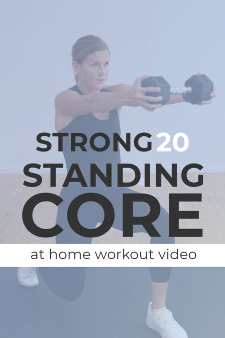 20-Min Standing Core Workout With Weights | Nourish Move Love