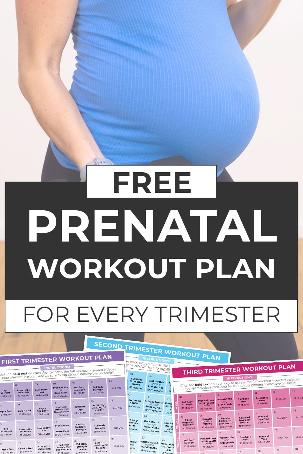 Free Pregnancy Workout Plan (by Trimester) | Nourish Move Love