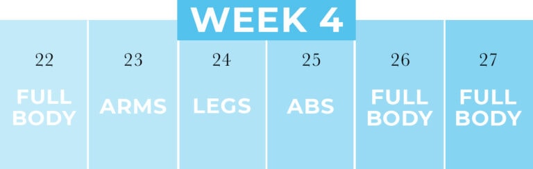 4-Week Workout Plan PDF (with Meal Plan!) | Nourish Move Love