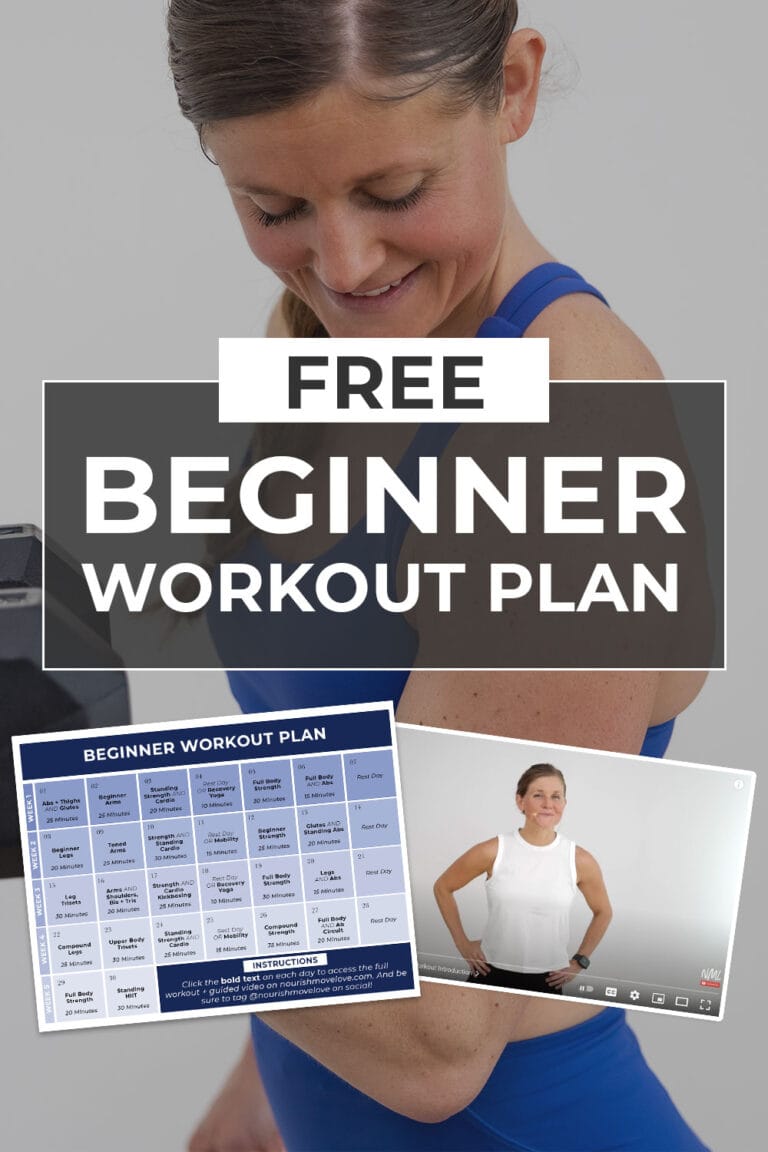 30-Day Beginner Workout Plan (Videos) | Nourish Move Love