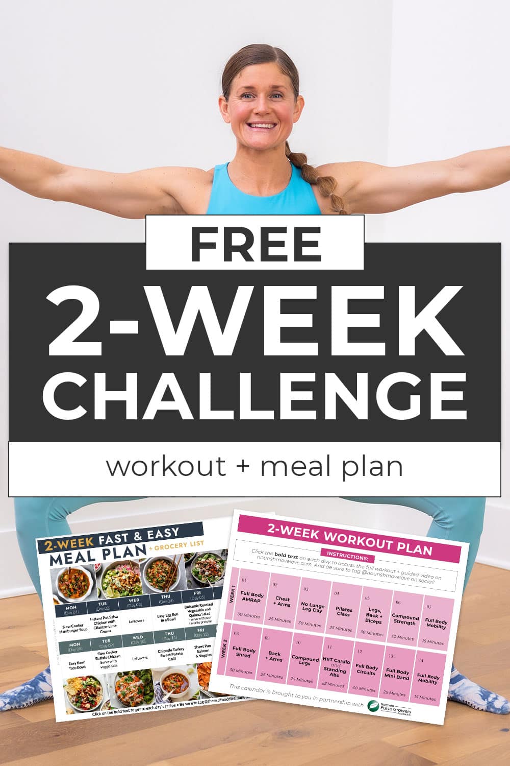 2-Week Workout and Meal Plan (FREE PDF) | Nourish Move Love