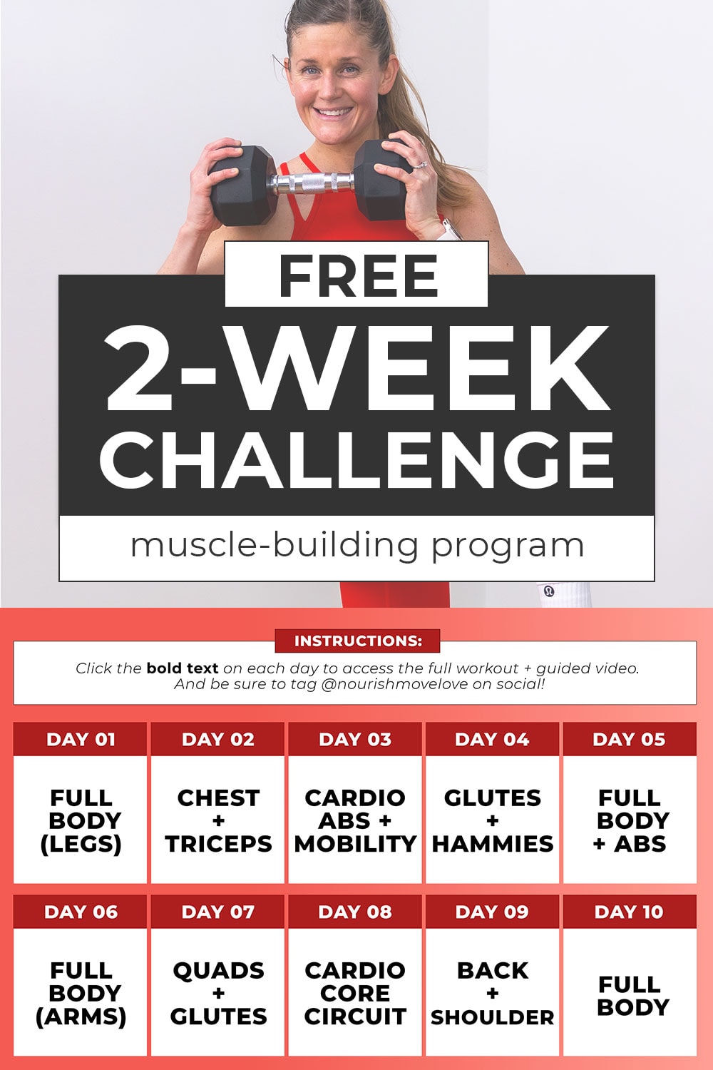 2-Week Muscle Building Workout Plan (Free PDF + Videos) | NML