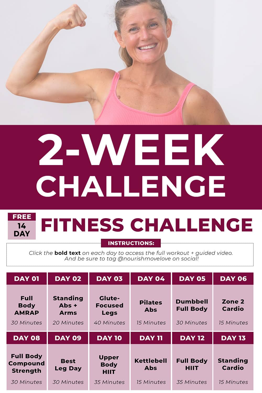 Workout & Meal Plan (Free PDF Download) | Nourish Move Love