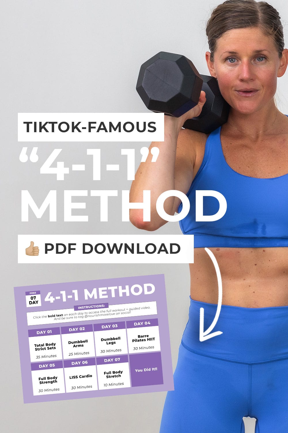 4-1-1 Method Workout Plan (Free PDF) | Nourish Move Love