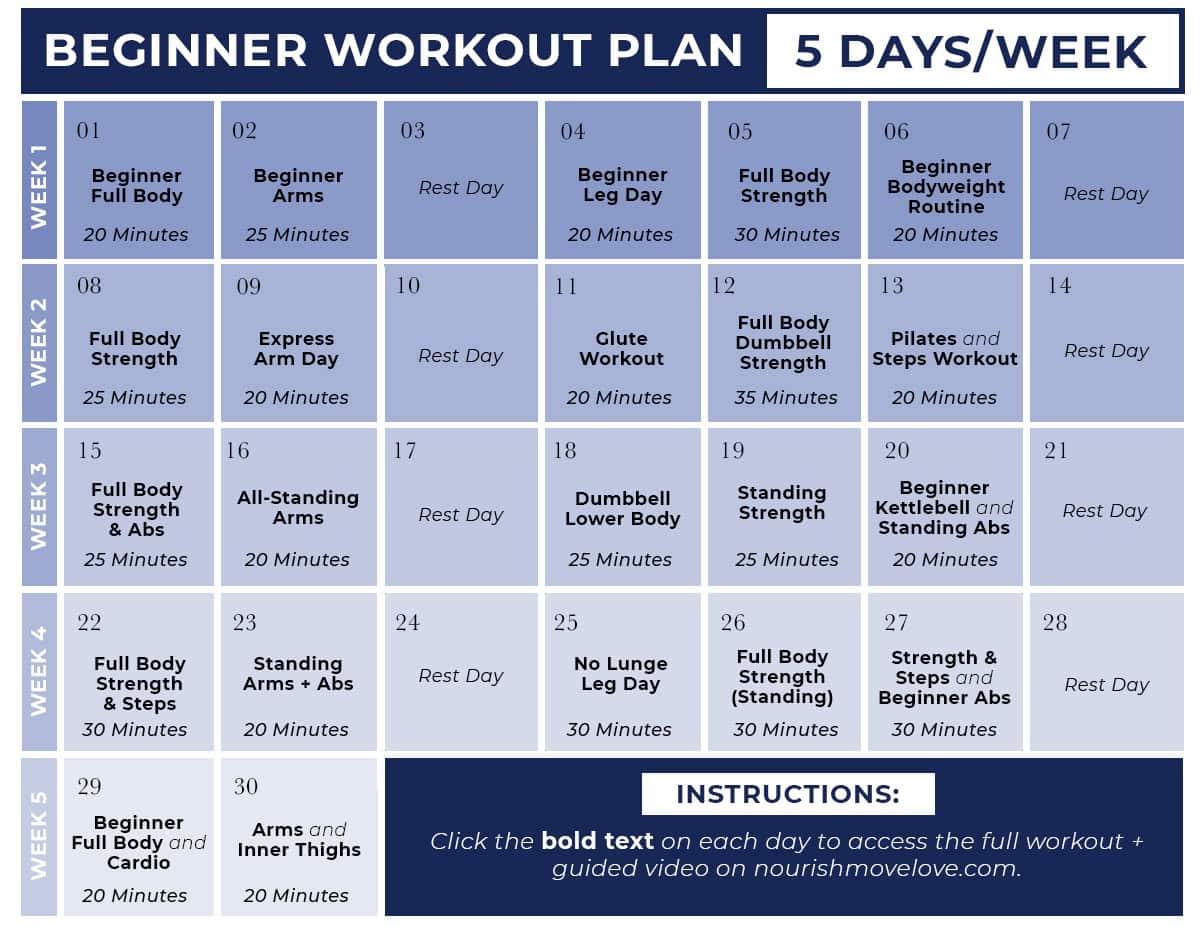 30-Day Beginner Workout Plan