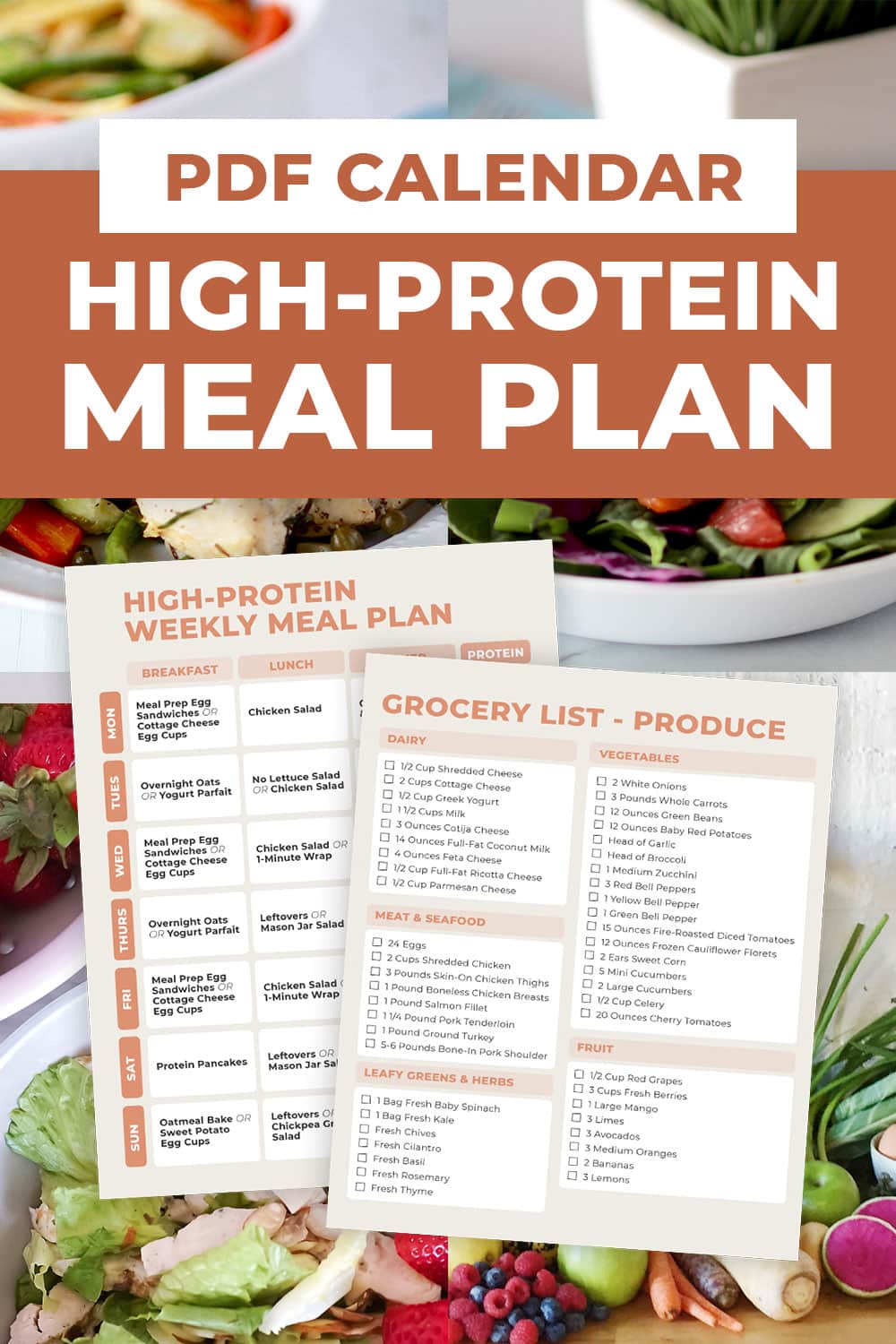 7 Day High Protein Meal Plan (PDF) | Nourish Move Love