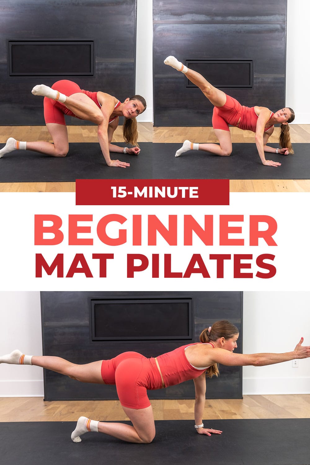 15-Minute Beginner Pilates Workout (At-Home)