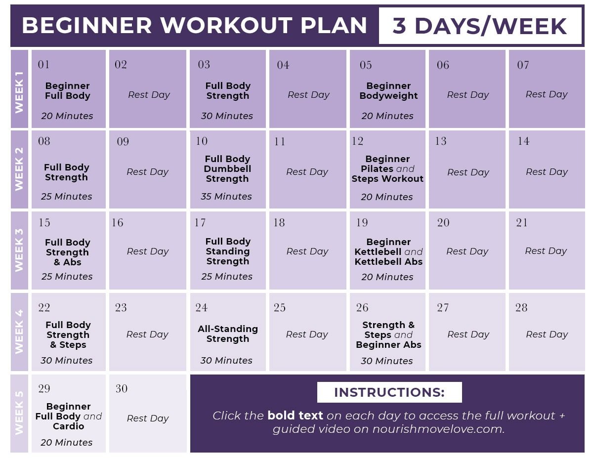 30-Day Beginner Workout Plan